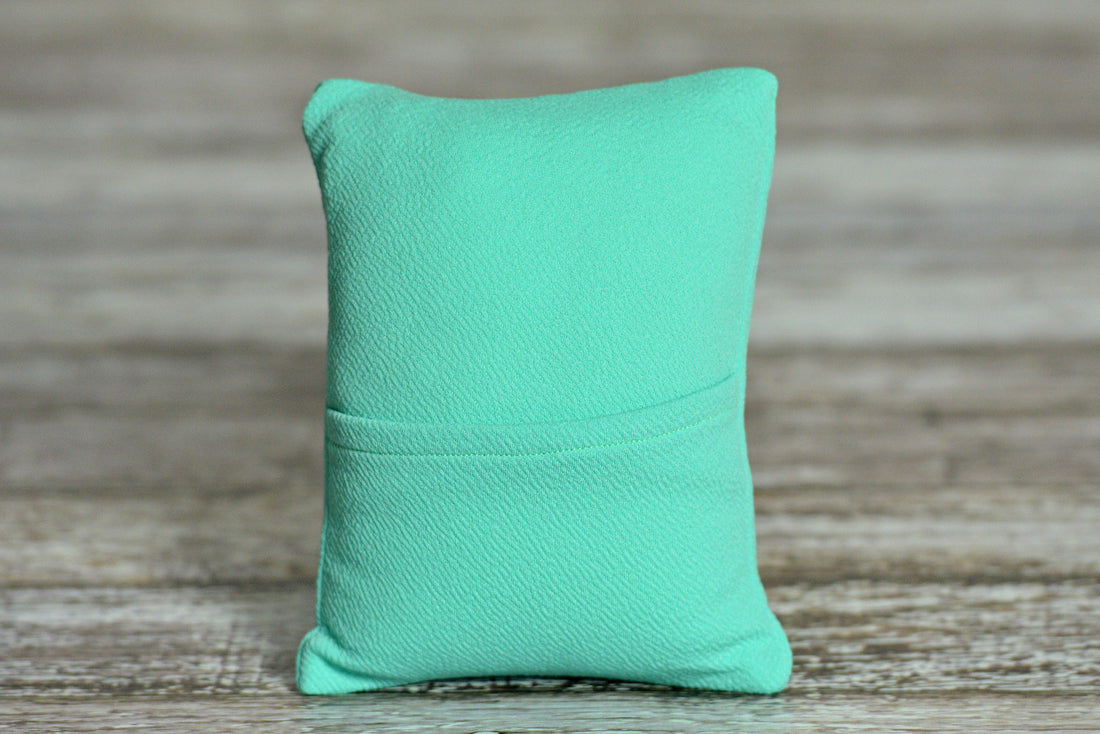 Mini Pillow with Cover - Textured - Mint – Newborn Studio Props