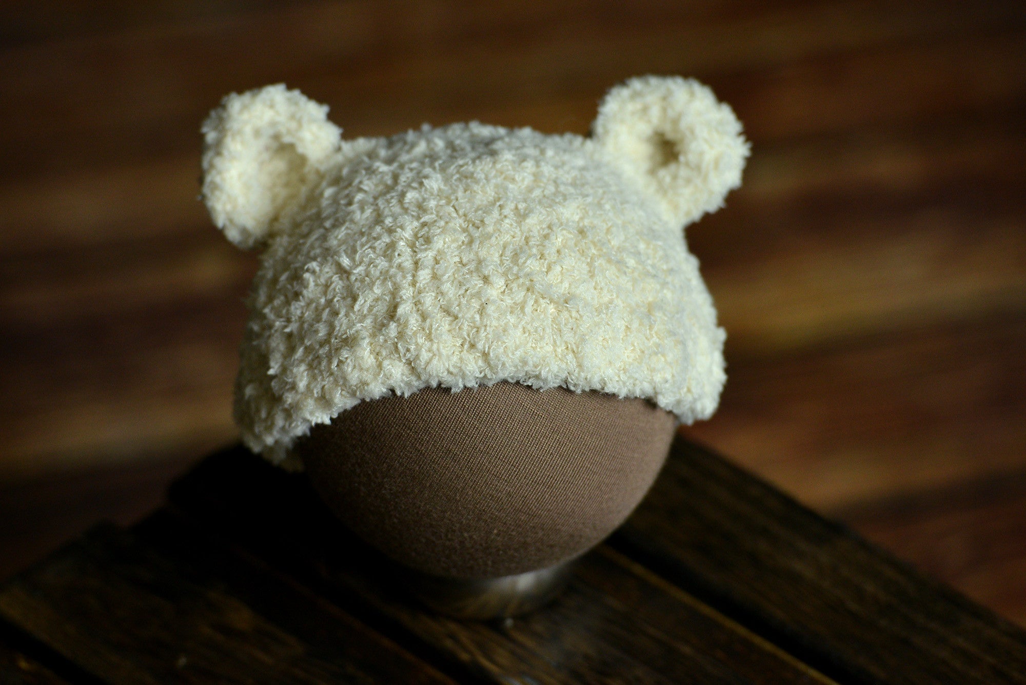 Teddy Bear Hat - Beige – Newborn Studio Props