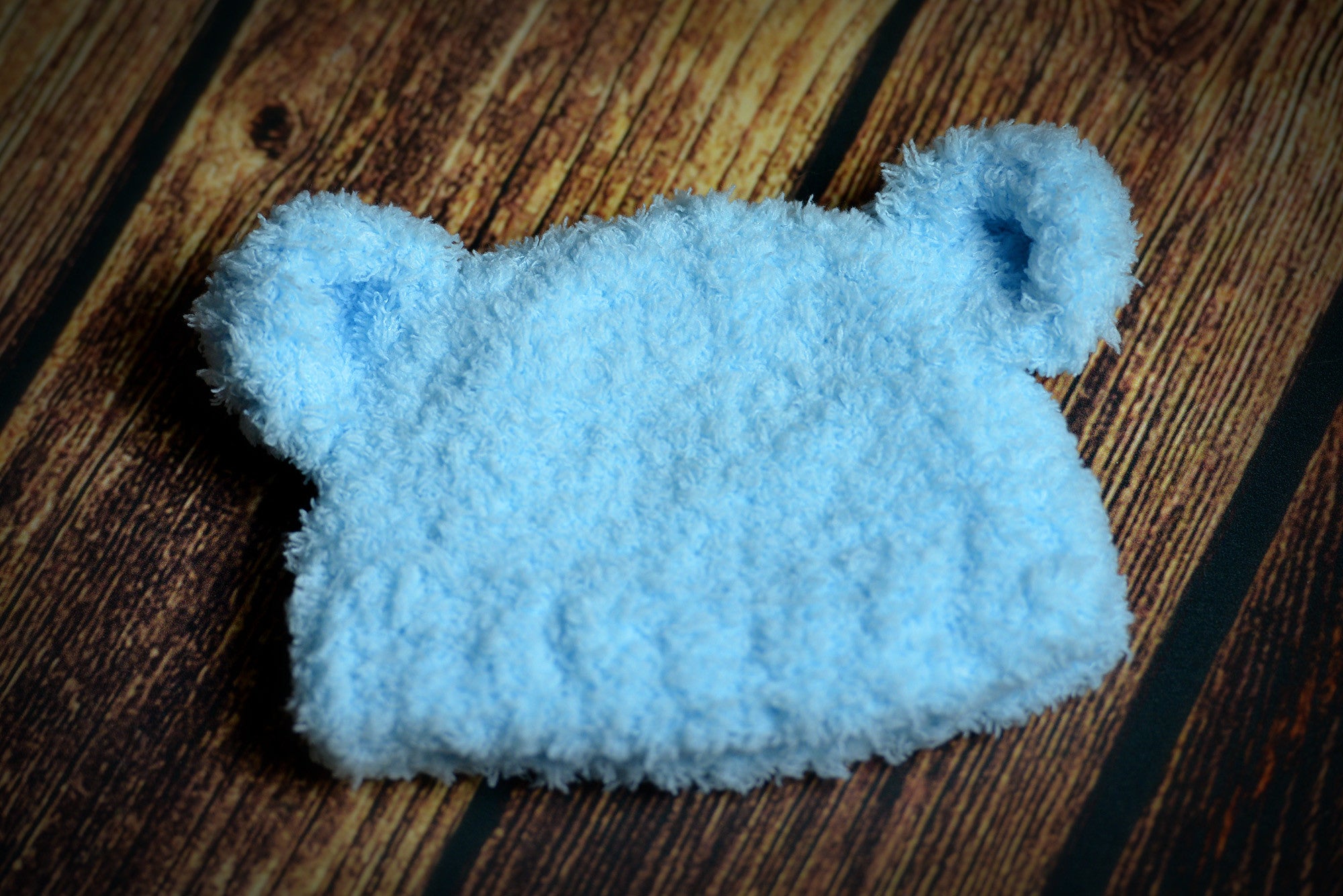 Teddy Bear Hat - Light Blue – Newborn Studio Props