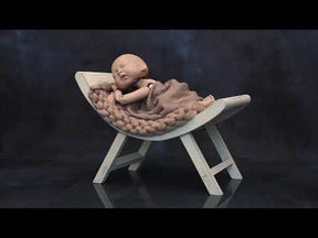 Curved Vintage Bench - Model 1 - Brown – Newborn Studio Props