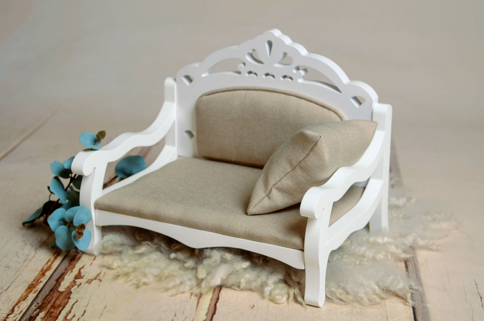 Newborn Sofa Photography Prop - Mini Couch for Babies – Newborn Studio ...